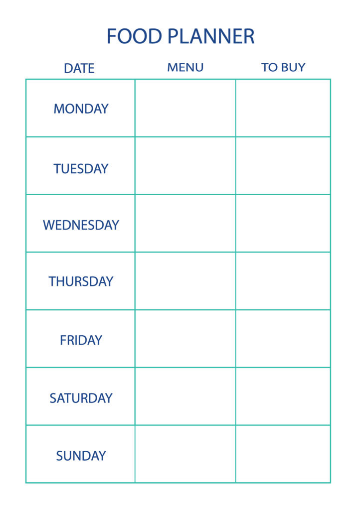 Free Printable Weekly Meal Planner PDF Templates