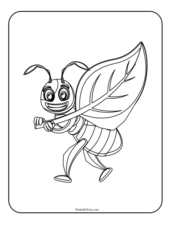 Free Printable Ant Coloring Pages PDF for Kids and Adults