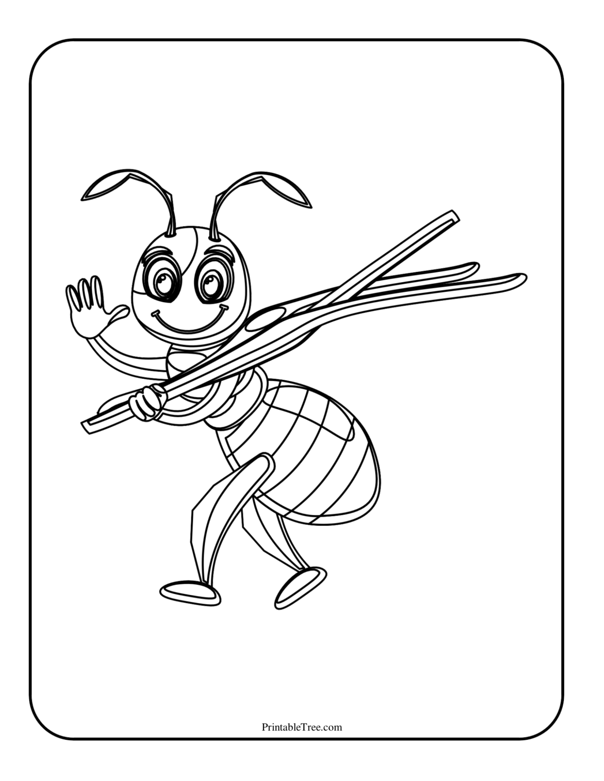 Free Printable Ant Coloring Pages PDF for Kids and Adults