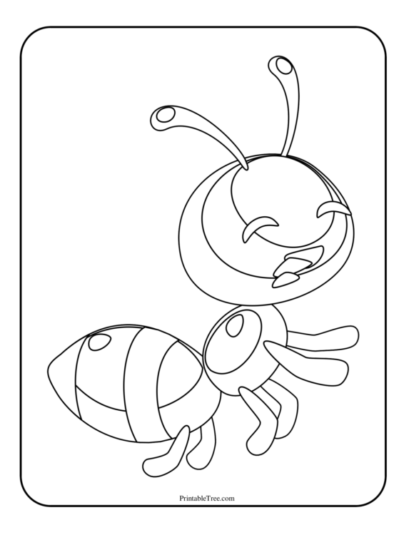 Free Printable Ant Coloring Pages PDF for Kids and Adults
