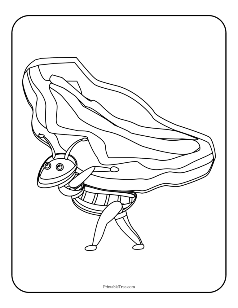 Free Printable Ant Coloring Pages PDF for Kids and Adults