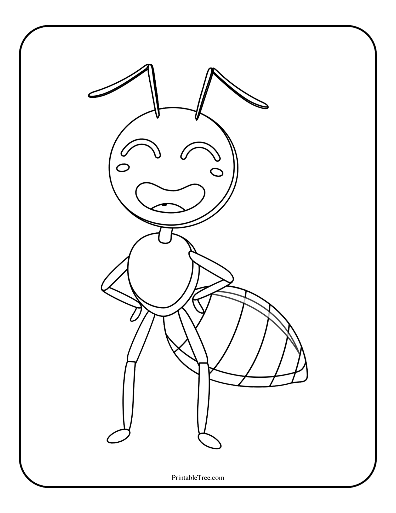 Free Printable Ant Coloring Pages PDF for Kids and Adults