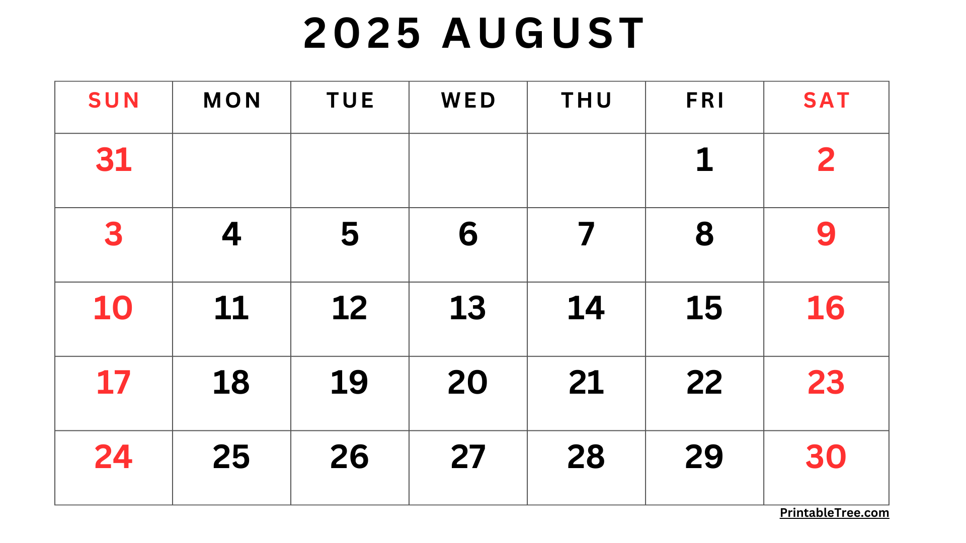 Printable August 2025 Calendar Pdf Kenta Vanlaan