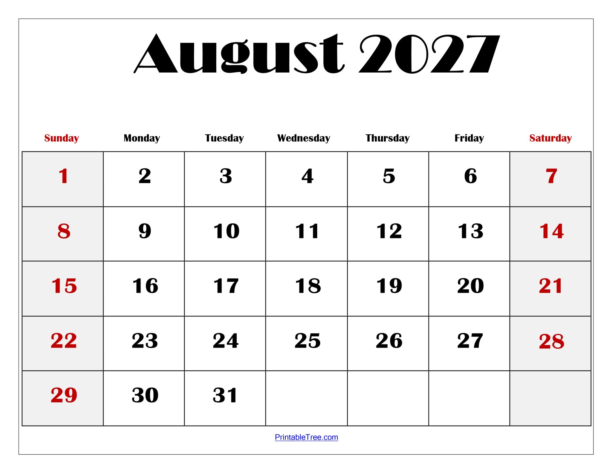 August 202 Calendar Printable PDF Templates Free Download