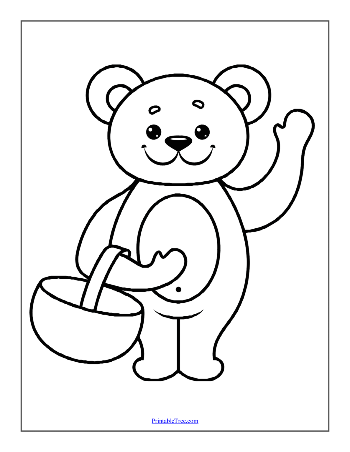 Free Printable Bear Coloring Pages PDF for Kids and Adults