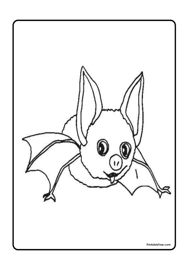 Free Printable Bat Coloring Pages PDF for Kids and Adults