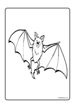 Free Printable Bat Coloring Pages PDF for Kids and Adults