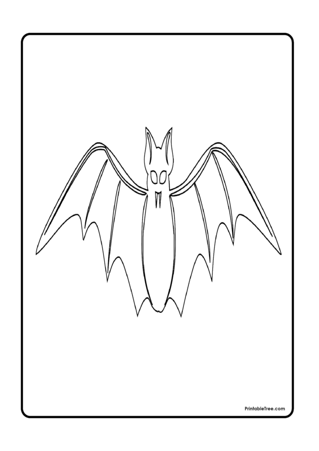 Free Printable Bat Coloring Pages PDF for Kids and Adults