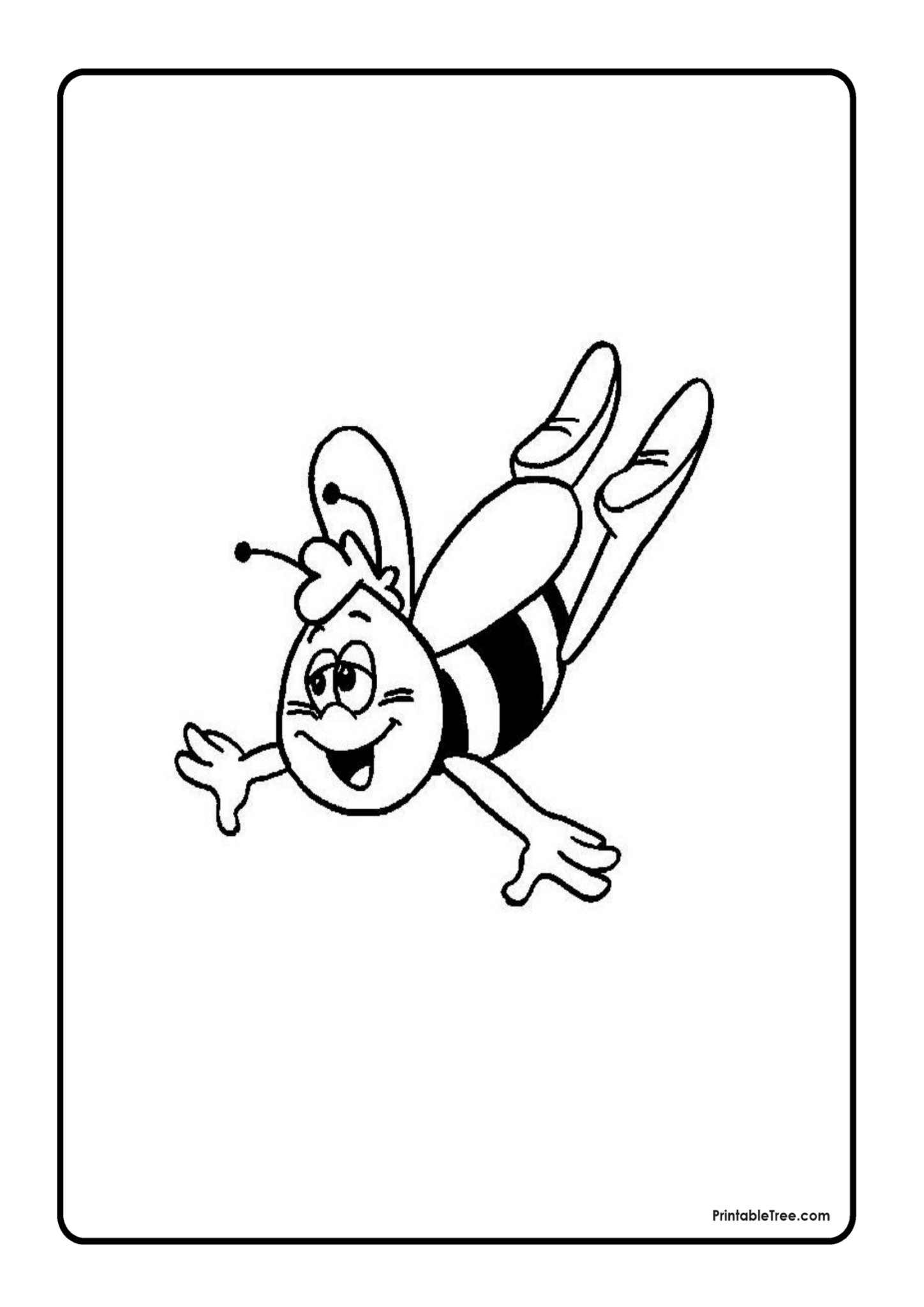 Free Printable Bee Coloring Pages PDF for Kids and Adults