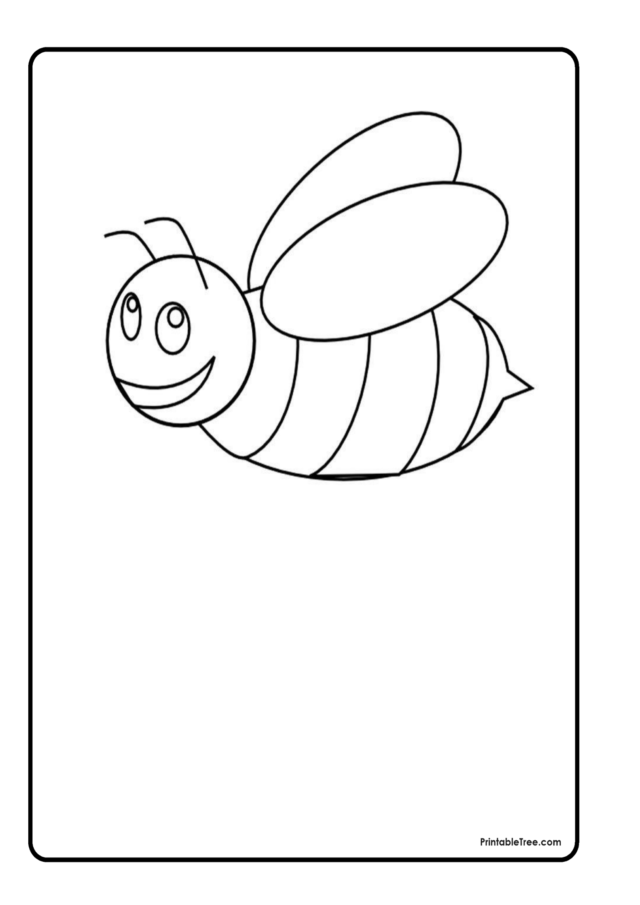 Free Printable Bee Coloring Pages PDF for Kids and Adults
