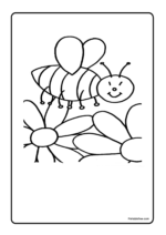 Free Printable Bee Coloring Pages PDF for Kids and Adults