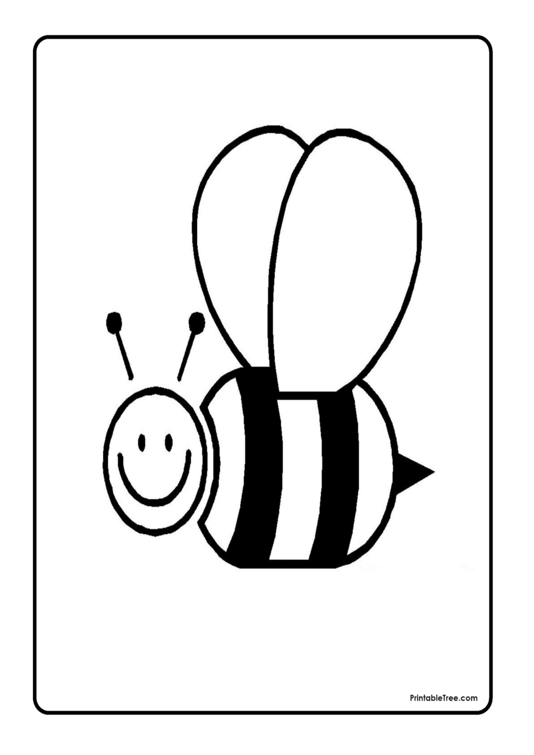 Free Printable Bee Coloring Pages PDF for Kids and Adults