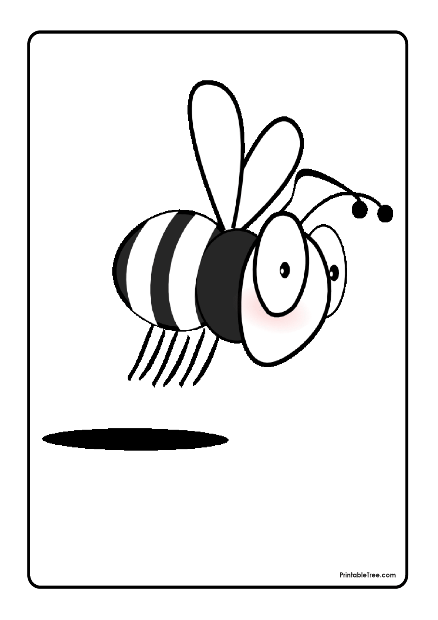 Free Printable Bee Coloring Pages PDF for Kids and Adults
