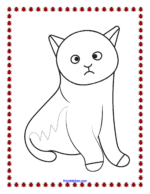 Free Printable Cat Coloring Pages PDF for Kids and Adults