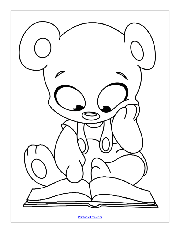 Free Printable Bear Coloring Pages PDF for Kids and Adults