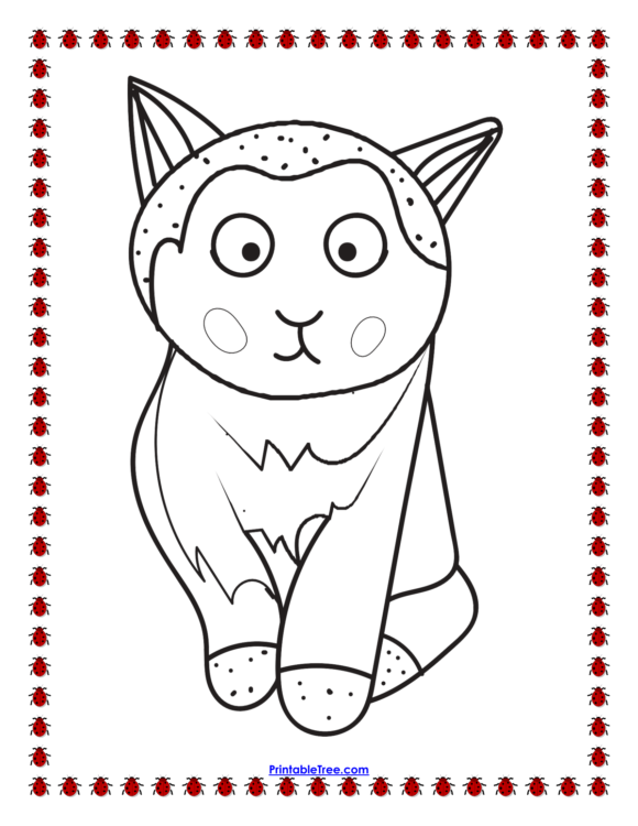 Free Printable Cat Coloring Pages PDF for Kids and Adults
