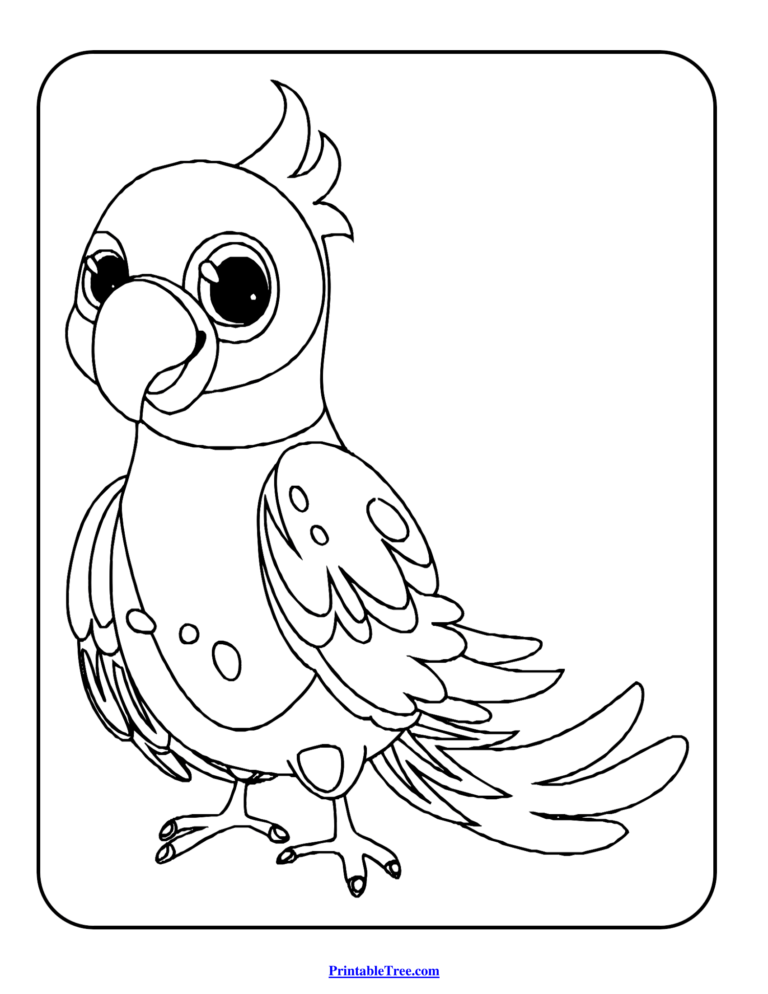 Free Printable Bird Coloring Pages PDF for Kids and Adults