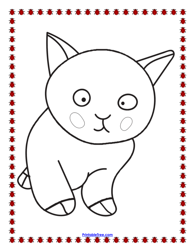 Free Printable Cat Coloring Pages PDF for Kids and Adults