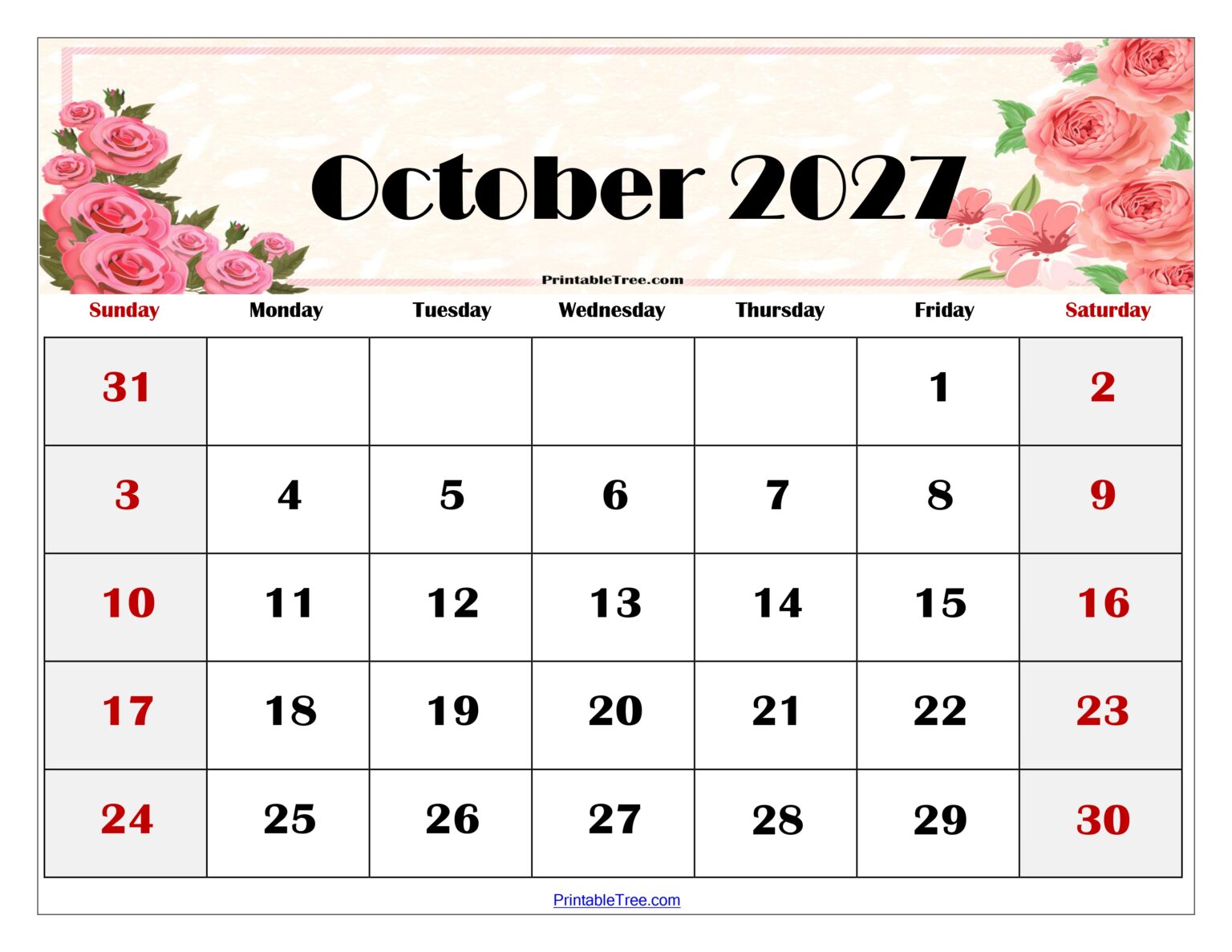Free 2027 Calendar Printable PDF with Holidays Templates