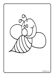 Free Printable Bee Coloring Pages PDF for Kids and Adults