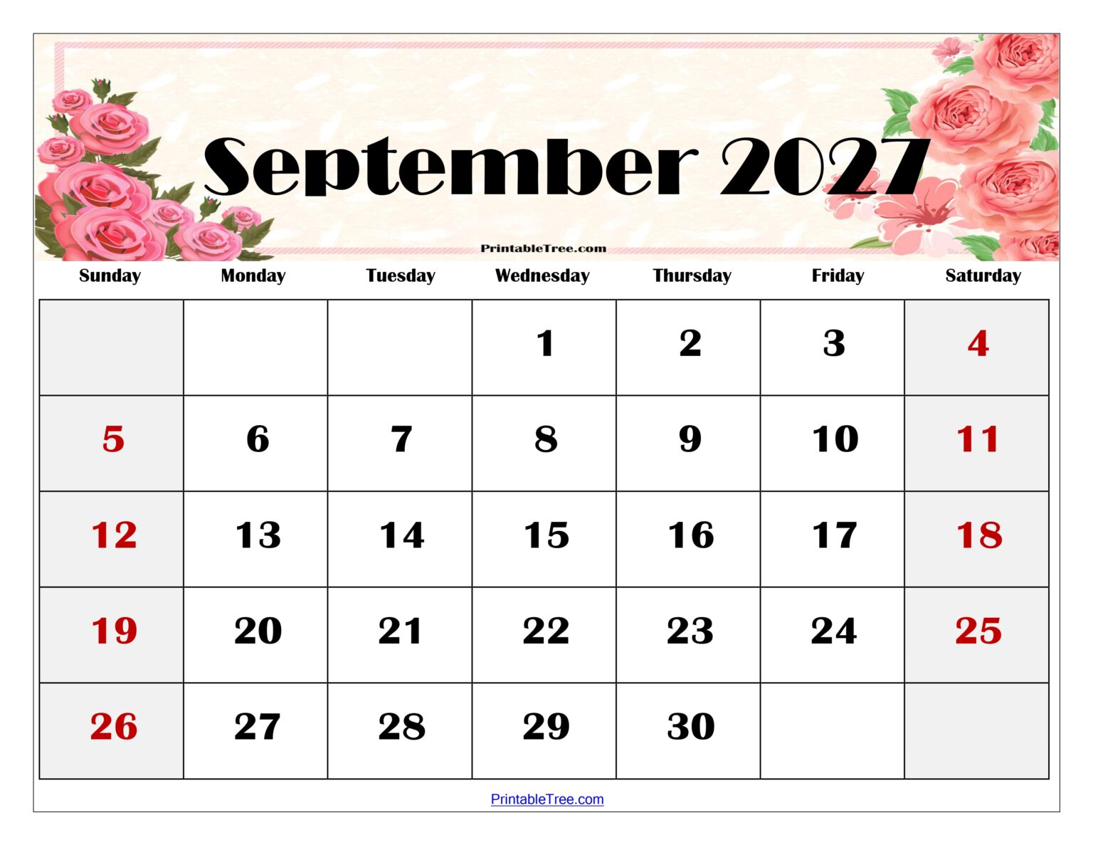 Free 2027 Calendar Printable PDF with Holidays Templates
