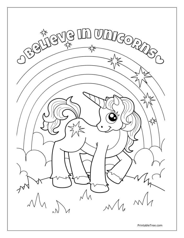Free Printable Rainbow Coloring Pages PDF for Kids & Adults