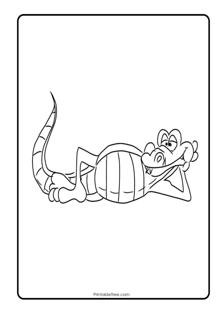 Free Printable Alligator Coloring Pages PDF for Kids and Adults