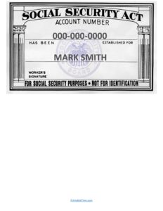 Free Printable Social Security Card PDF Templates(Fake/ Real ...